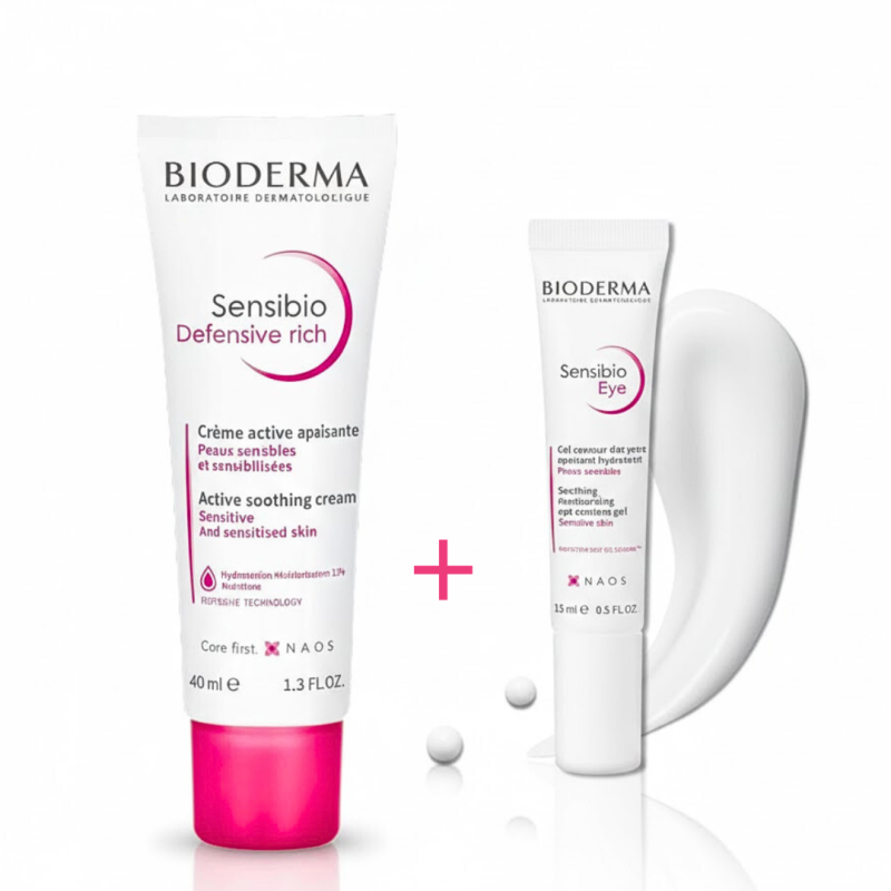 Bioderma Sensibio Defensive Rich 40ml+Sensibio Gel Contour Yeux 15ml ...